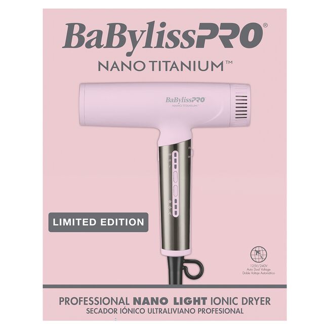 BaBylissPRO - Pink Nano Titanium Light Ionic Dryer – Beauty Ship To You